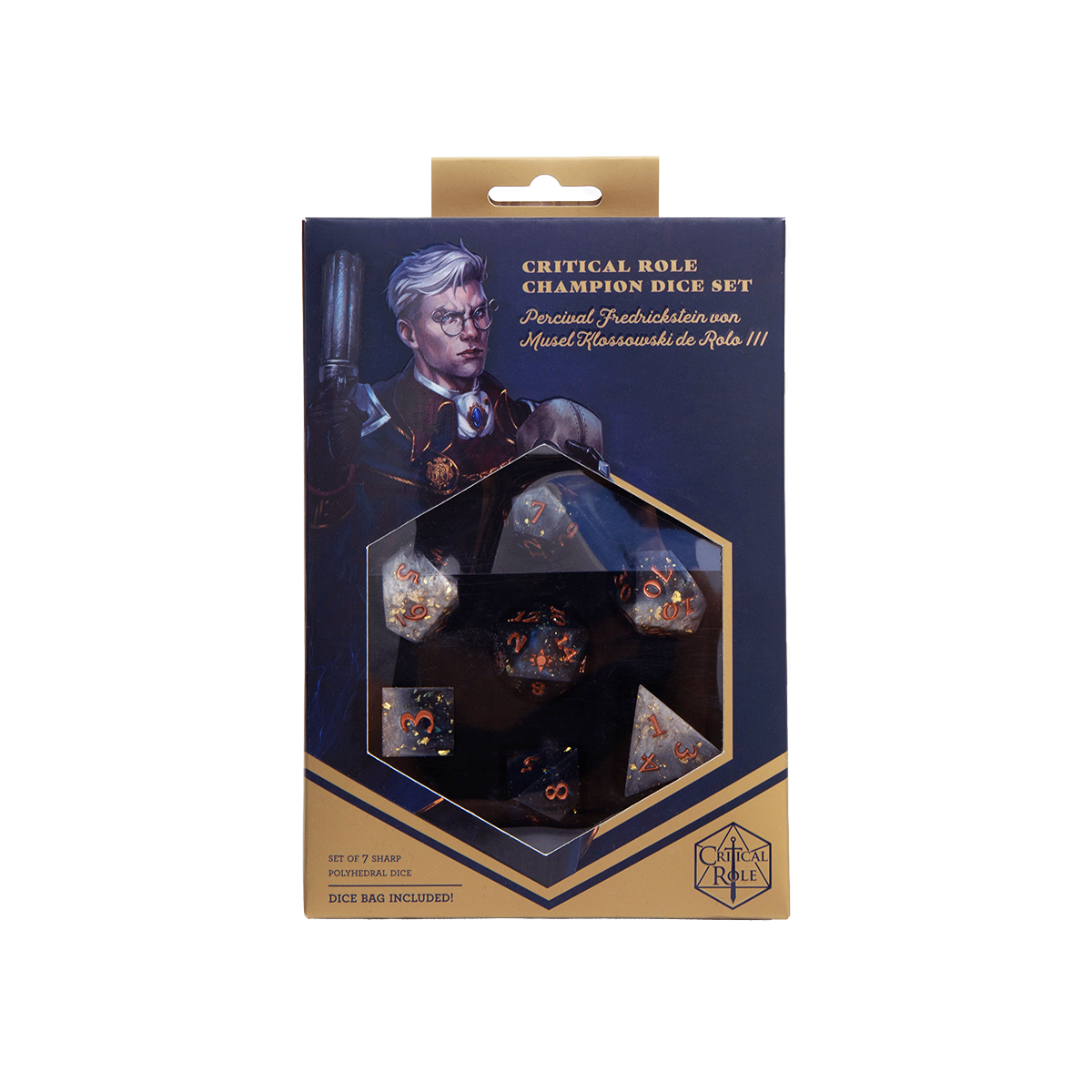 Critical Role Champion Dice Set: Percival Fredrickstein Von Musel Klos